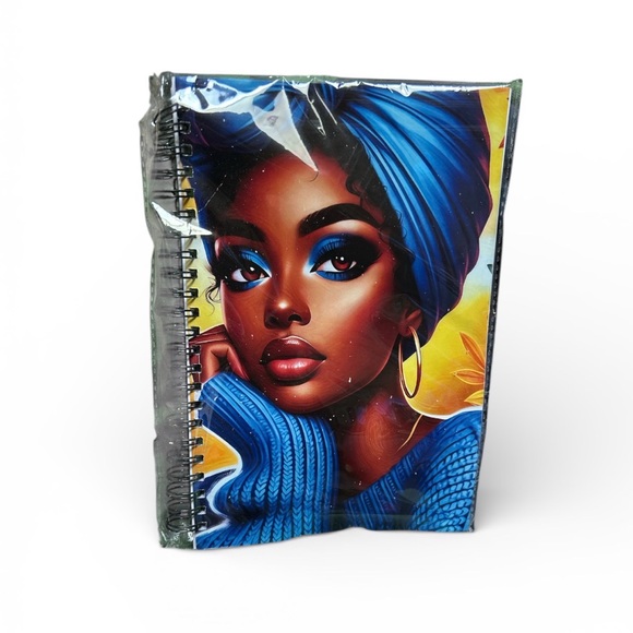 Office | Blue Spiral Notebook With Artistic Cover | Poshmark